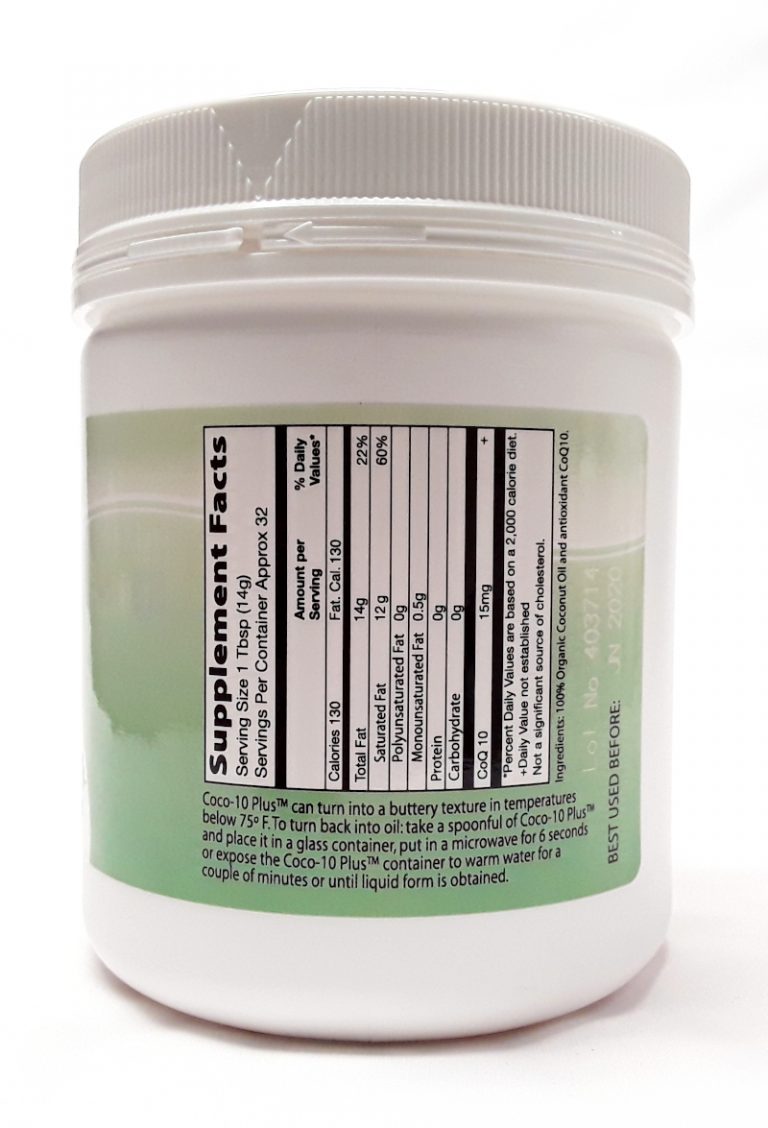 NaturalSlim® Coco-10 Plus™, 100% Organic Coconut Oil & CoQ10, 16 oz ...