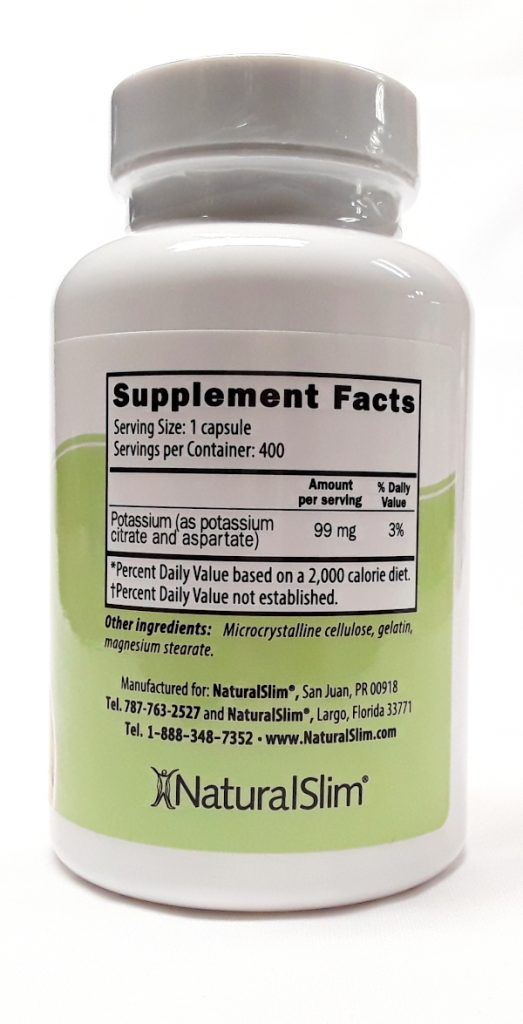 NaturalSlim® Kadsorb™ Potassium, 99 mg, 400 Caps
