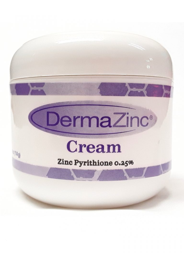DermaZinc Cream, Zinc Pyrithione 0.25%, 4 oz jar