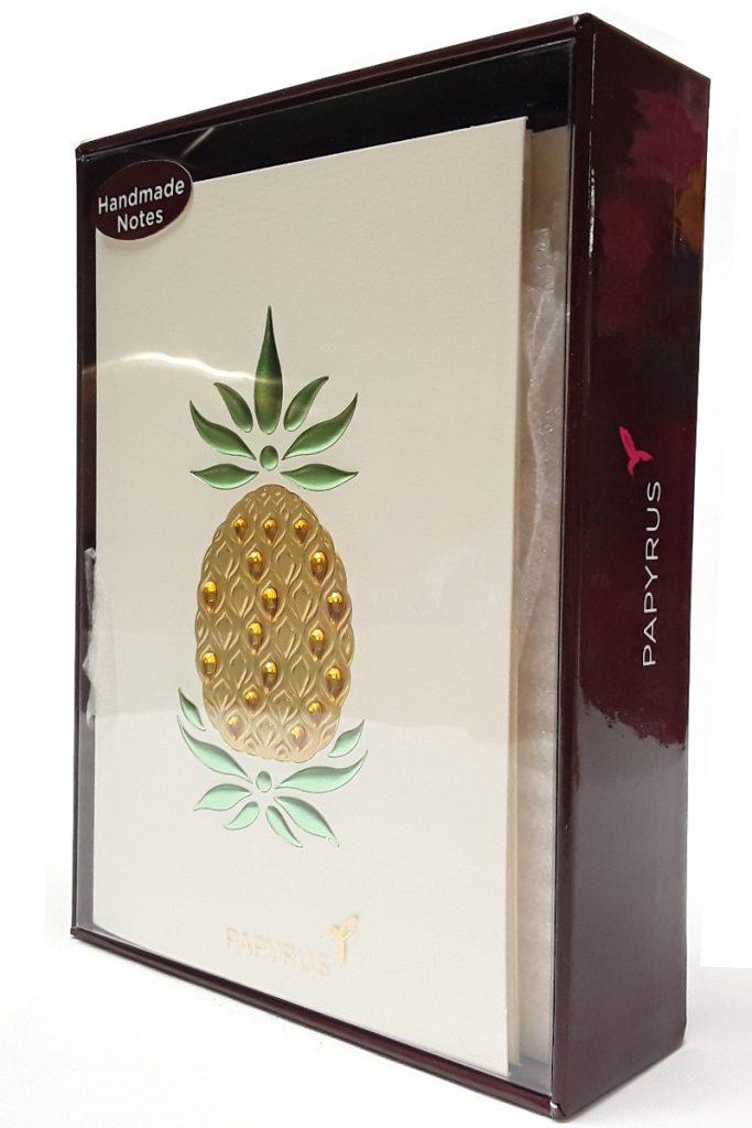 Papyrus Pineapple on a White Background Boxed Handmade Note Cards, 8 ...