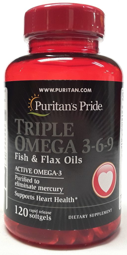Puritan's Pride Triple Omega 3-6-9 120 softgels