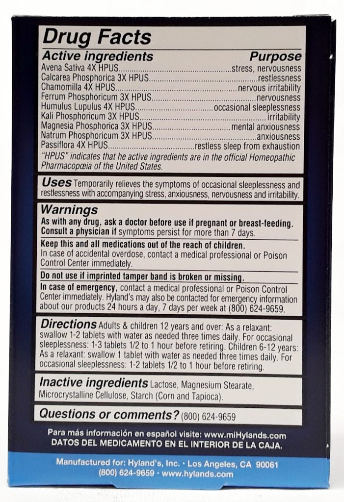 Hyland's Calms Forte Sleep Aid 259mg 50 tablets