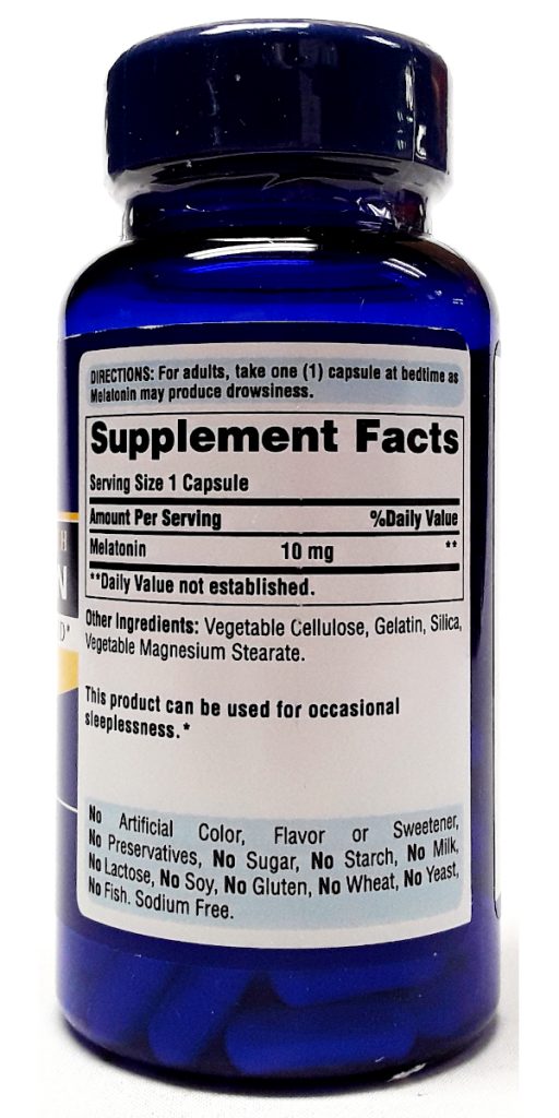 Puritan's Pride Melatonin Super Strength 10mg 60 capsules
