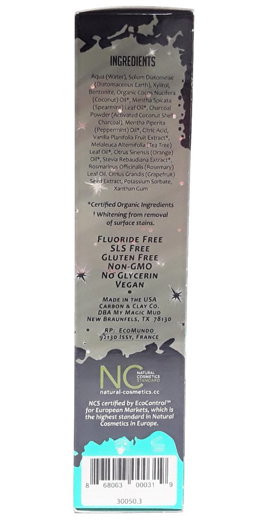 My Magic Mud Spearmint Charcoal Toothpaste 4oz