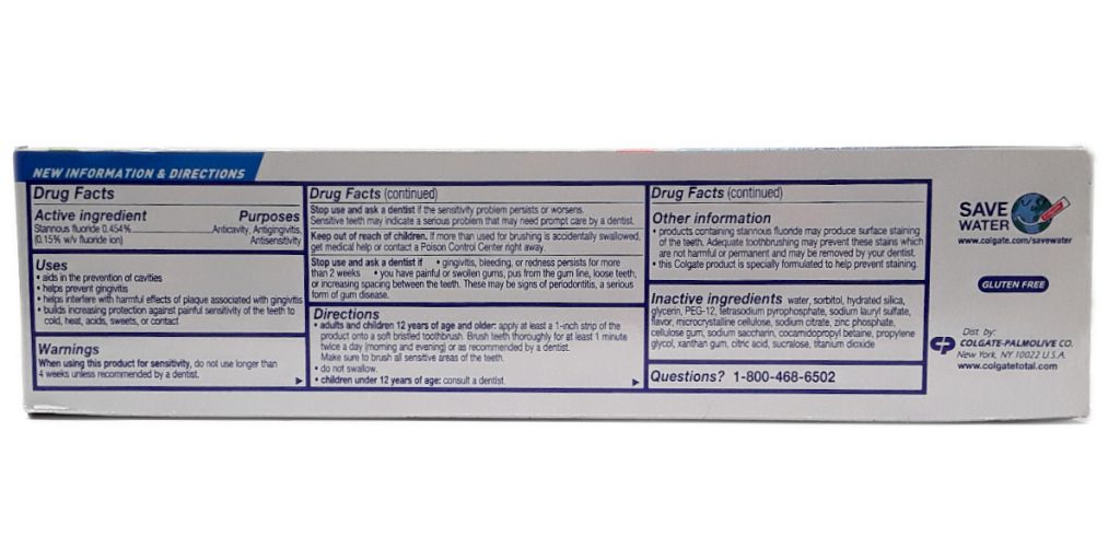 Colgate Total SF Whitening Toothpaste 6.3oz