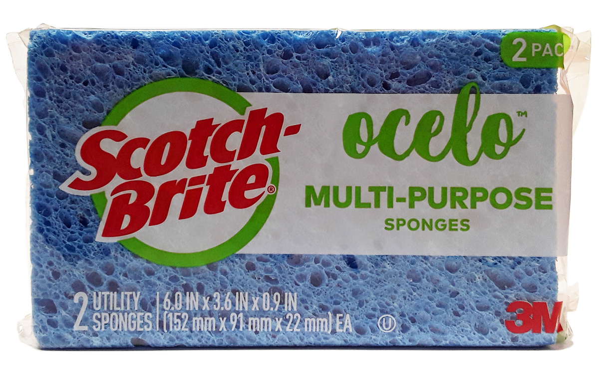 Scotch-Brite® Ocelo™ Multi-purpose utility sponges 2 Pack