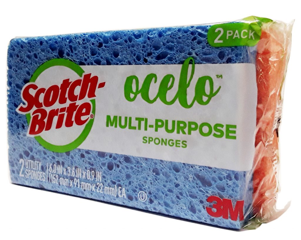 Scotch-Brite® Ocelo™ Multi-purpose utility sponges 2 Pack