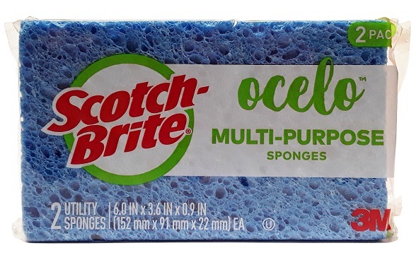 Scotch-Brite® Ocelo™ Multi-purpose utility sponges 2 Pack