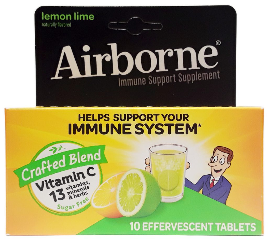 Airborne Lemon Lime Effervescent Tablets, 10 Count