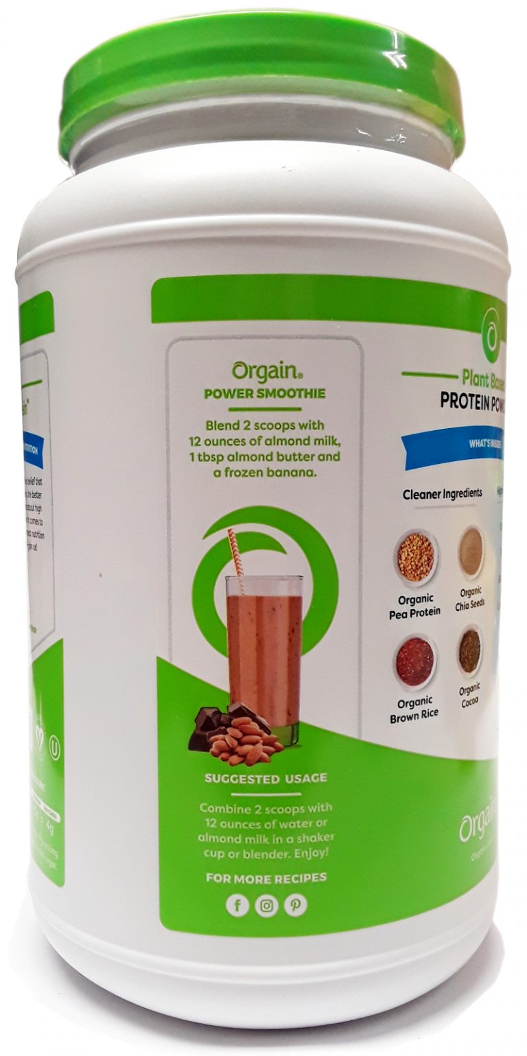 Orgain Organic Protein Plant Based Protein Powder Chocolate 2.7lbs