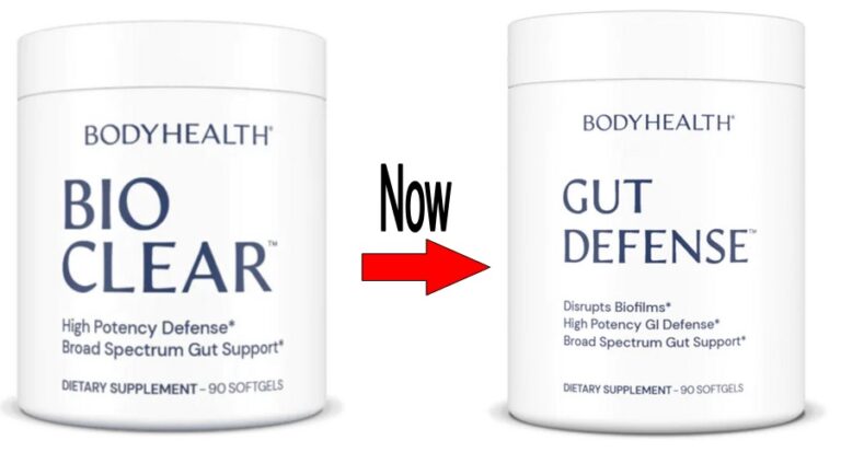 BodyHealth Bio Clear now Gut Defense 90 softgels